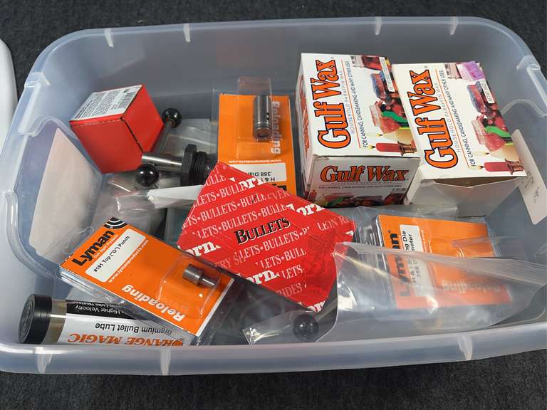 Assorted Gas Checks, Sizer Dies, Top Punch, Paraffin Wax, & Bullet Lube ...