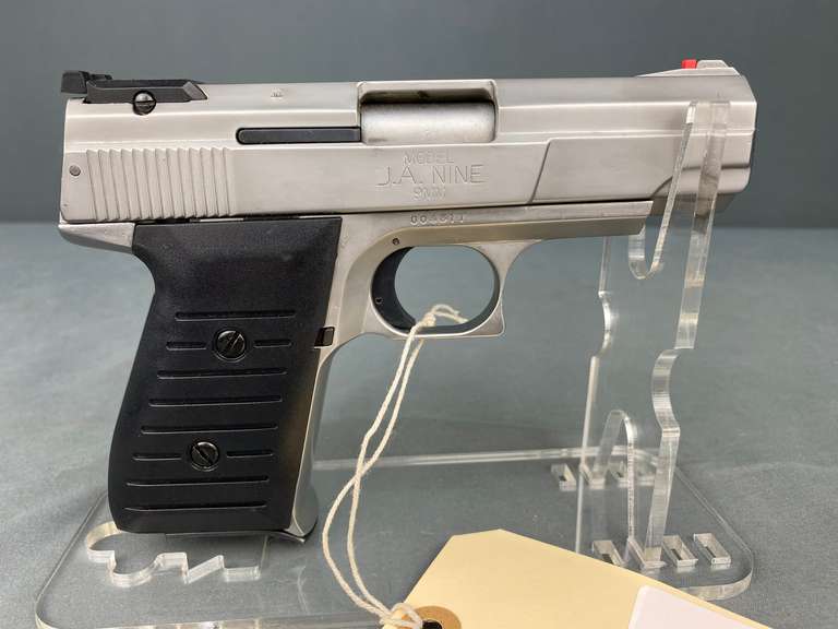 Jimenez Arms J.A. Nine 9mm Semi-Auto Pistol NIB #004877 - Gavel Roads ...