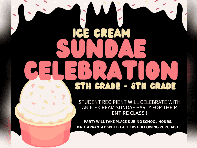 Ice Cream Sundae Celebration Class Party (5th-8th Grade) - Gavel Roads ...
