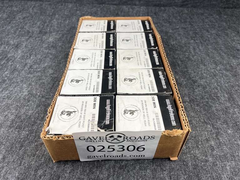 (10) Boxes AngelFire 308Win Ammunition - Gavel Roads Online Auctions