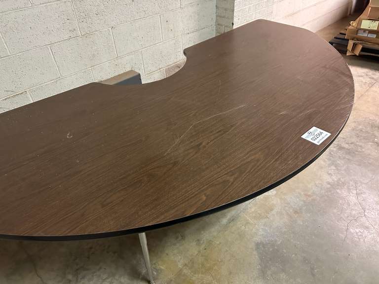 Kidney Shaped School Table w/Metal Adjustable Height Legs - Gavel Roads ...