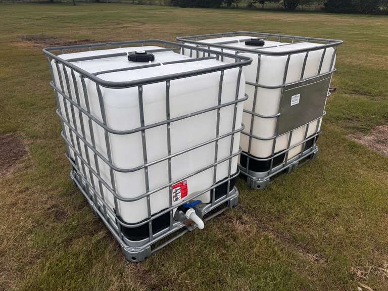(2) 265 Gallon Liquid Transfer Totes - Gavel Roads Online Auctions