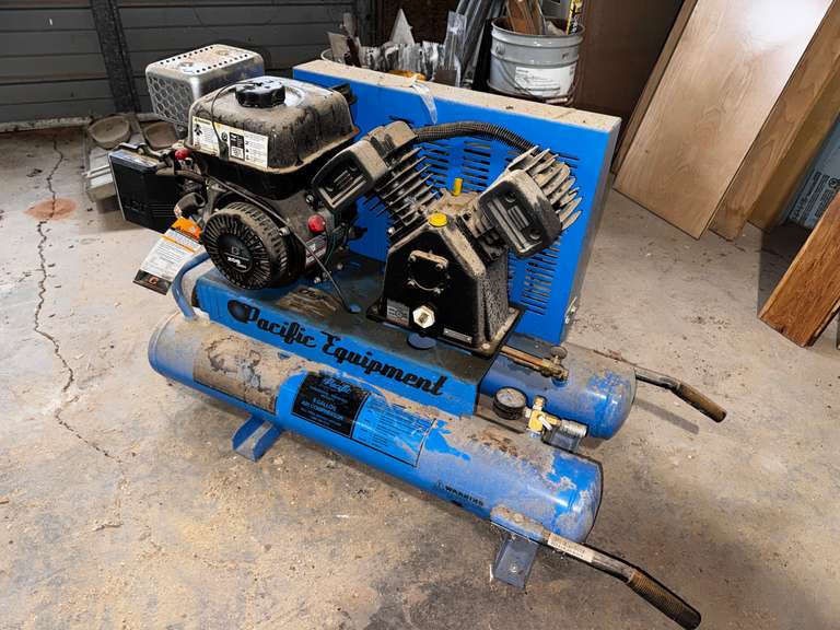 Pacific 8 Gallon Air Compressor-Bad Motor - Gavel Roads Online Auctions