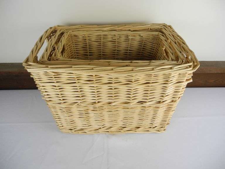 Trio of Wicker Nesting Baskets - GC5 Auctions