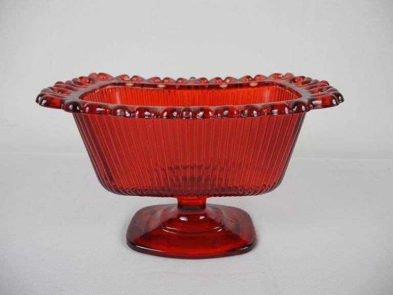 Beautiful Ruby Red Glass Bowl / Planter - GC5 Auctions