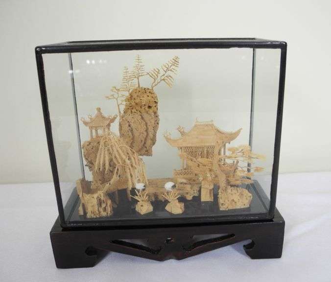 Asian Carved Cork Art - GC5 Auctions