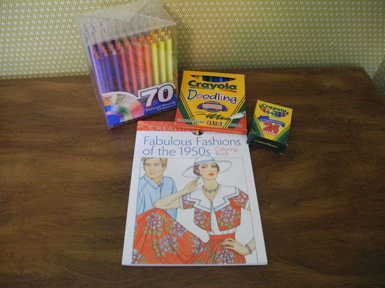 Coloring Book with Crayons and Pencils - GC5 Auctions