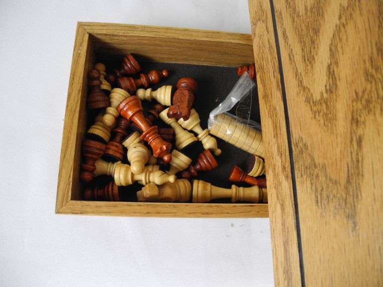 Oak Chess & Checker Set - GC5 Auctions