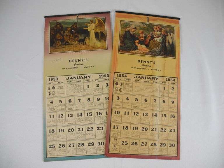 Two Vintage Advertisement Calendars 1953 & 1954 - GC5 Auctions