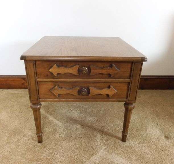 Vintage 2 Drawer Side Table - GC5 Auctions