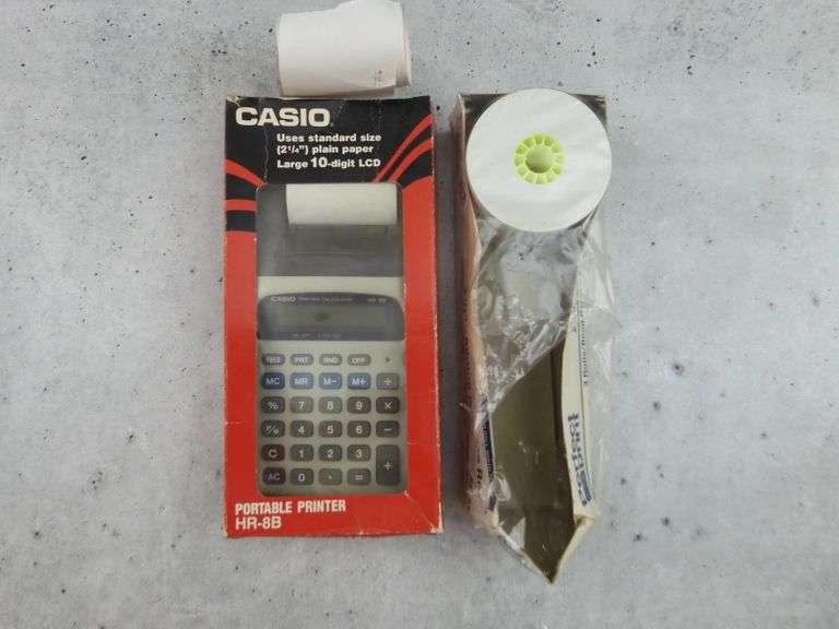 Casio HR-8B Portable Printer Calculator with Extra Roll - GC5 Auctions