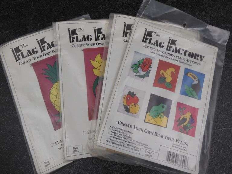 Collection Of Uncut Flag Factory Patterns - GC5 Auctions