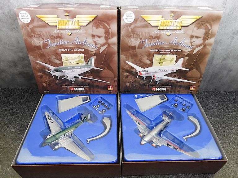 Lot of 2 Corgi Aviation Archive "Frontier Airliners" Die Cast Model ...