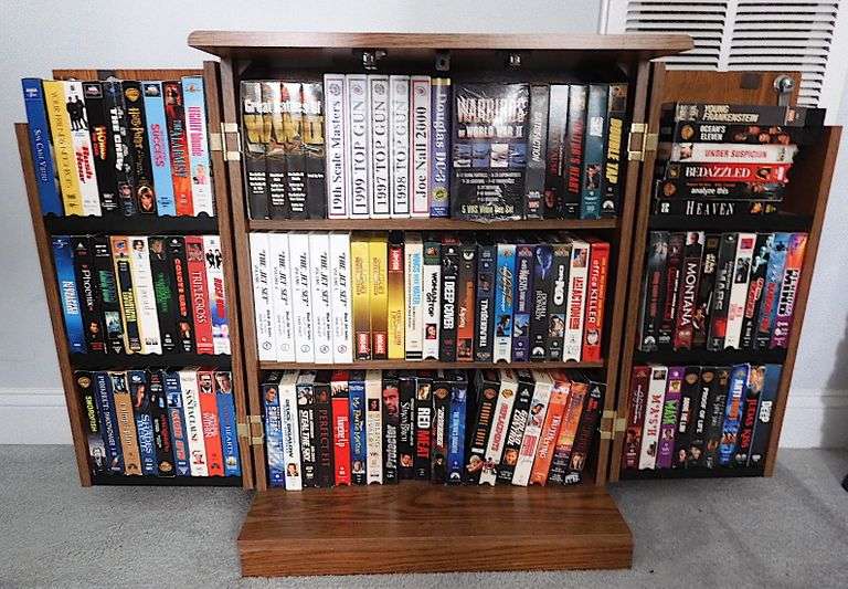 Huge Lot of VHS Tables in Cabinet - GC5 Auctions