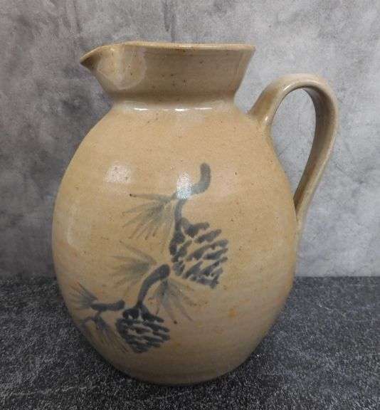 1994 Jugtown Ware Pottery Signed Lidded Pitcher - GC5 Auctions