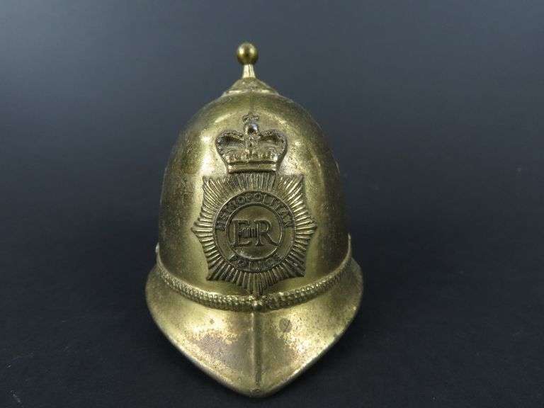 Small Vintage Metropolitan Police Brass Bobby Helmet Bell - GC5 Auctions