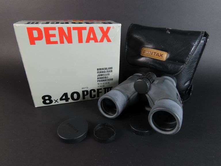 Pentax 8x40 PCF III Binoculars with Case in Original Box - See Description - GC5 Auctions