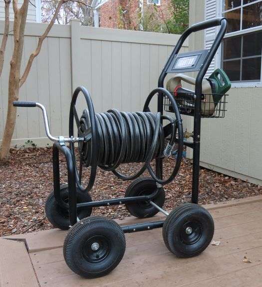 Nice Ironton Heavy Duty Rolling Hose Reel with Sprinklers - GC5 Auctions