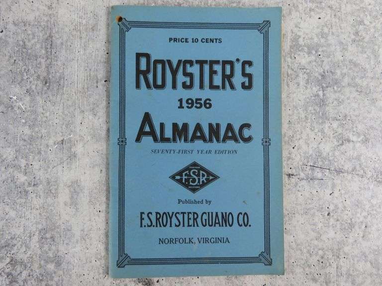 Royster's 1956 Almanac - GC5 Auctions