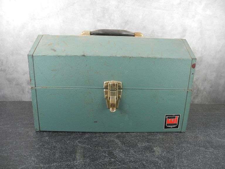 Vintage Waterloo Industries Metal Toolbox with Contents - GC5 Auctions