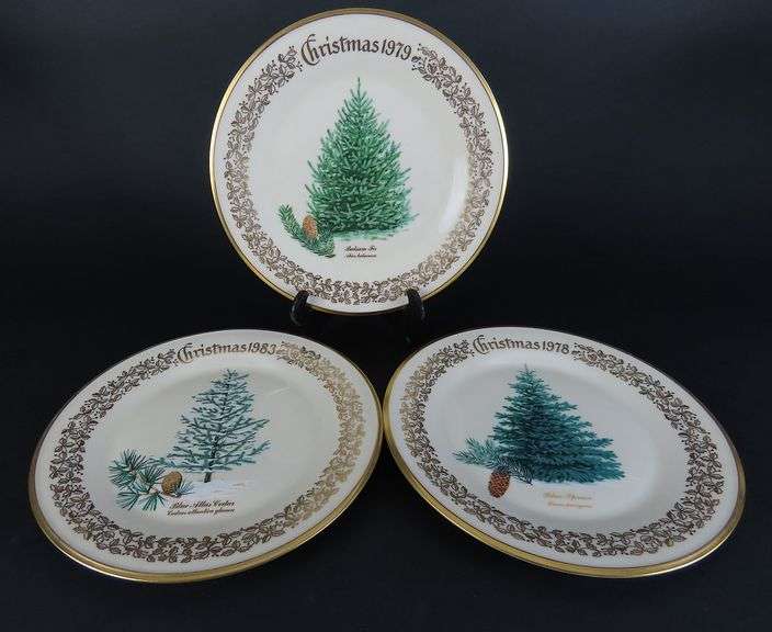 1978, 1979 and 1983 Lenox Christmas Commemorative Issue "Balsam Fir ...