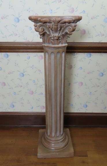 Tall Plaster Column Plant Stand - GC5 Auctions