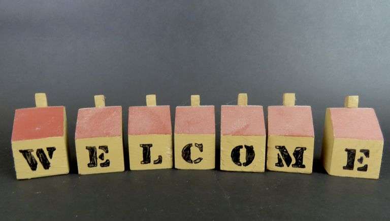 Hand Crafted "Welcome" Blocks - GC5 Auctions