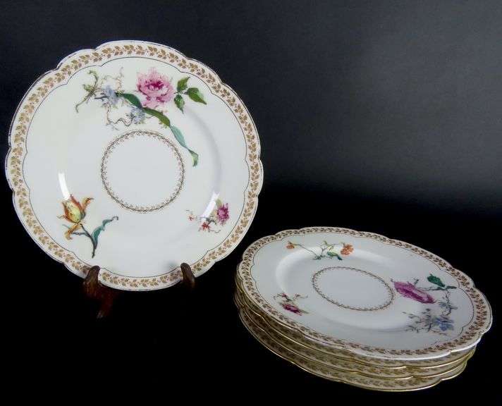 Lot of 5 Haviland & Co. Limoges 8" Plates - GC5 Auctions