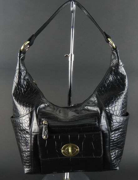 Michael Rome Designs Black Leather Handbag - See Description - GC5 Auctions