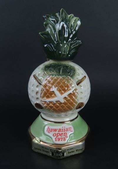 Empty 1973 United Airlines Hawaiian Open Collectible Jim Beam Bottle ...