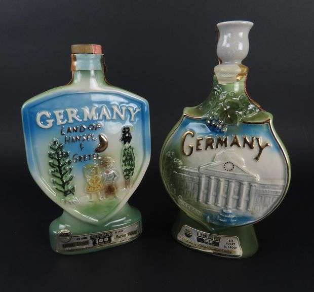 Lot of 2 Empty Collectible "Germany" Jim Beam Bottles - GC5 Auctions
