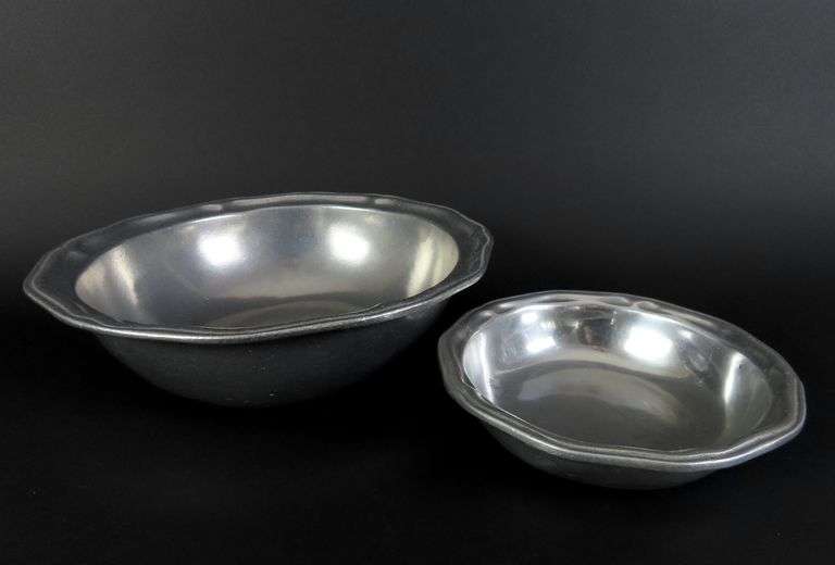Lot of 2 Carson Pewter Bowls - Made in Pennsylvania - GC5 Auctions