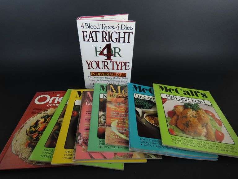 Grouping of McCall's Cook Books with Eat Right for Your Blood Type Book ...