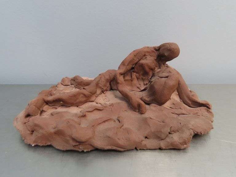 Abstract Clay Sculpture of a Figure - GC5 Auctions