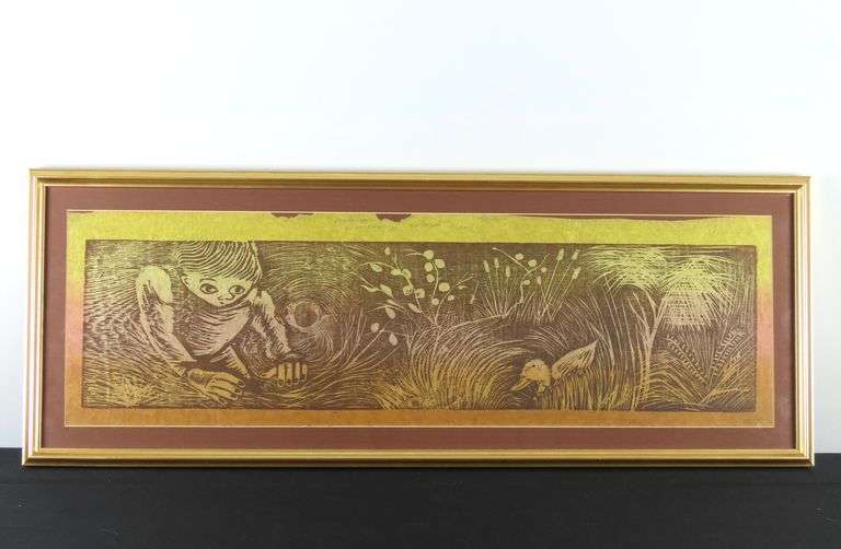 Long Vintage Colored Block Print #3/100 - GC5 Auctions