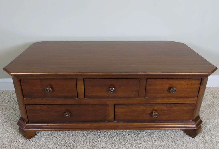Large Coffee Table with Drawers on Both Sides - GC5 Auctions