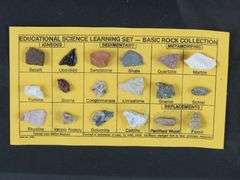 Educational Science Learning Set - Basic Rock Collection in Display ...