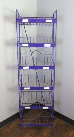Rolling Purple Retail Display Rack - GC5 Auctions