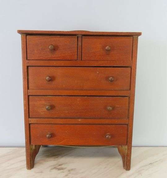 Vintage Miniature 5 Drawer Chest Salesman Sample - GC5 Auctions