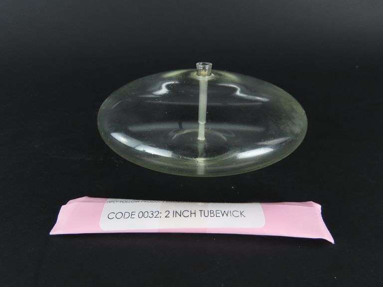 Firelight Glass Oil Lamp with Extra 2" Wick - GC5 Auctions