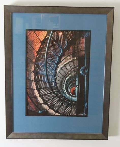 Framed "Spiral Stairs - Currituck" Wall Hanging Photograph Signed Scott ...
