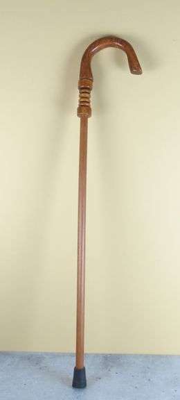 Hand Crafted Turned Wood Cane - GC5 Auctions