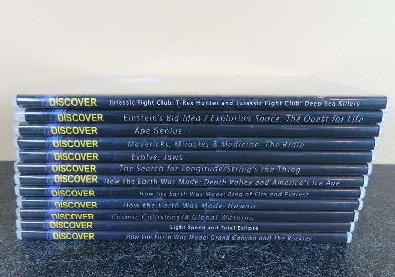 Lot of 12 Discover DVD's for the Science Enthusiast - GC5 Auctions