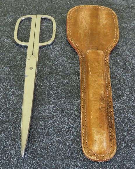 Italian Scissors with German Leather Sheath - GC5 Auctions