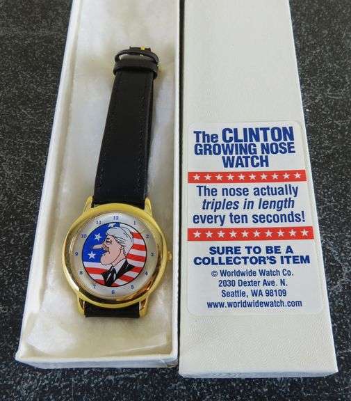 Bill Clinton Growing Nose Collectible Watch - GC5 Auctions