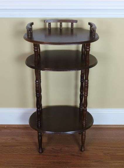 Vintage 2 Tier Wooden Side Table - See Description - GC5 Auctions