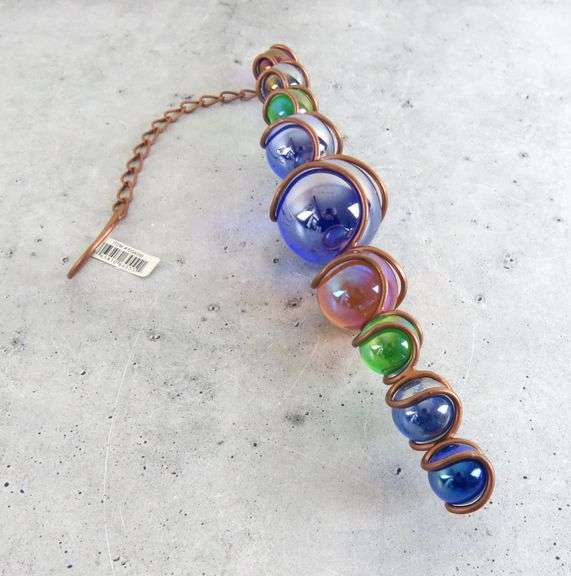 Beautiful Hanging Garden Gazing Balls Wrapped in Copper - GC5 Auctions