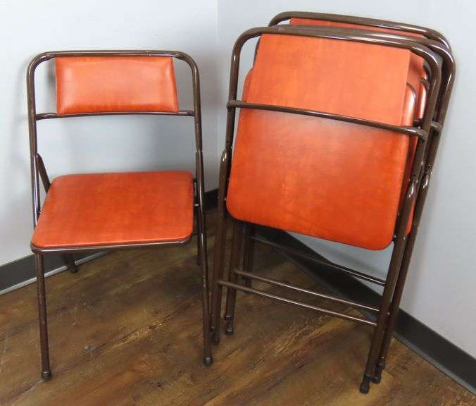 Lot of 4 Vintage Cosco Home Products Folding Chairs - GC5 Auctions