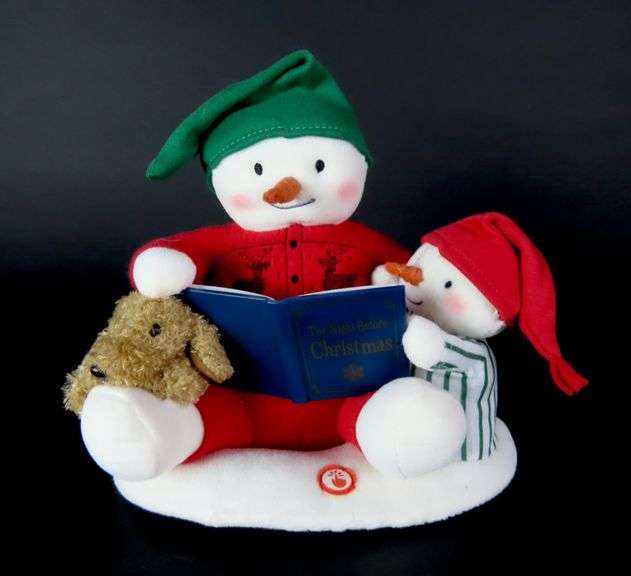 Animated Hallmark 2019 "Storytime" Plush Snowman Figures - GC5 Auctions
