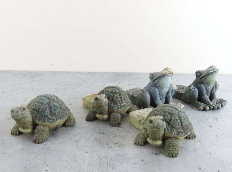 Cute Frog & Turtle Flower Pot Stands / Feet - GC5 Auctions